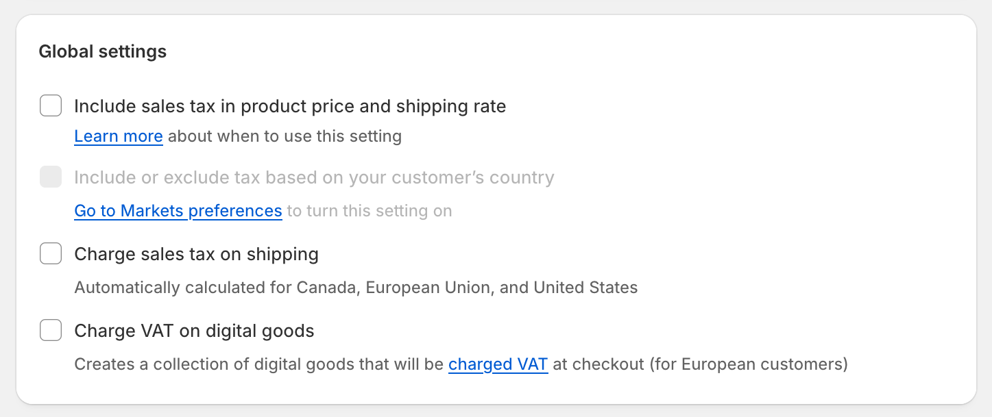 Include or exclude tax from product prices in Shopify - Sufio for Shopify