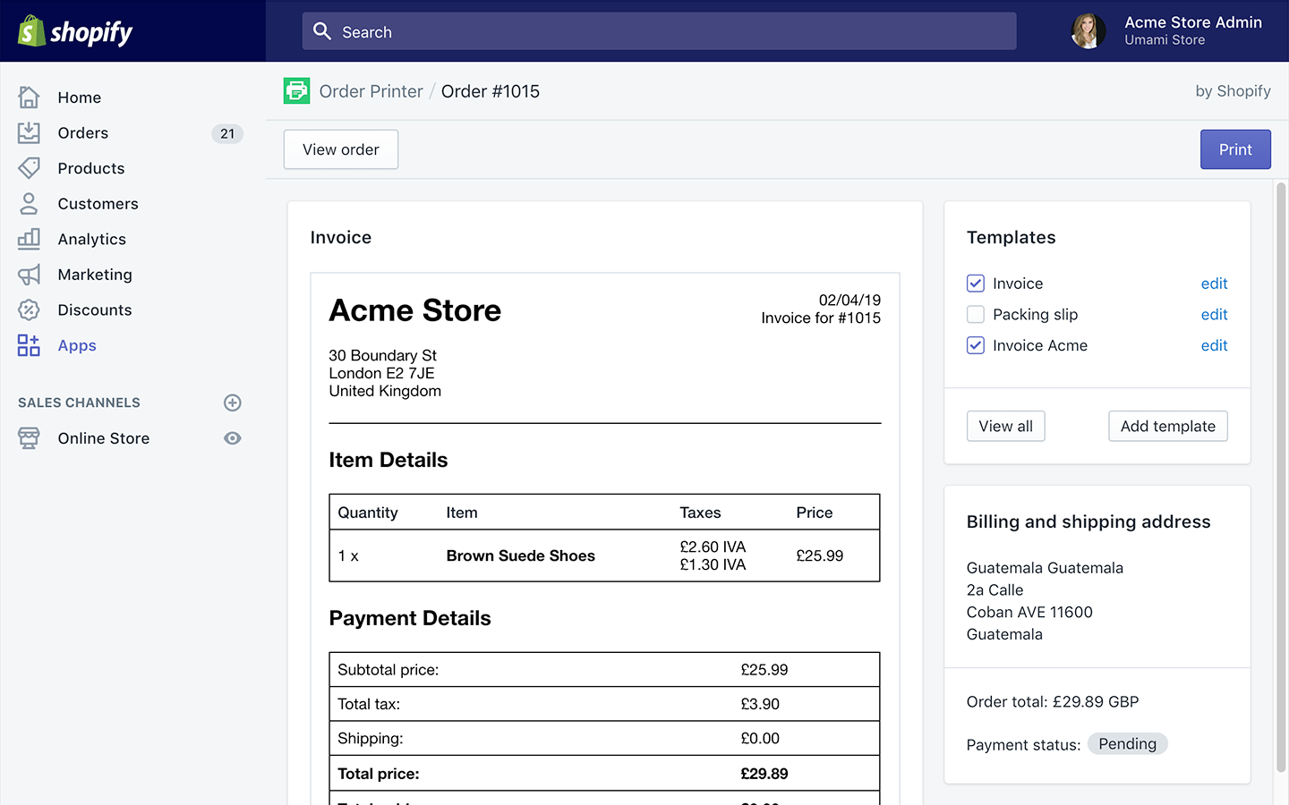 Shopify Order Printer Vs Sufio Sufio