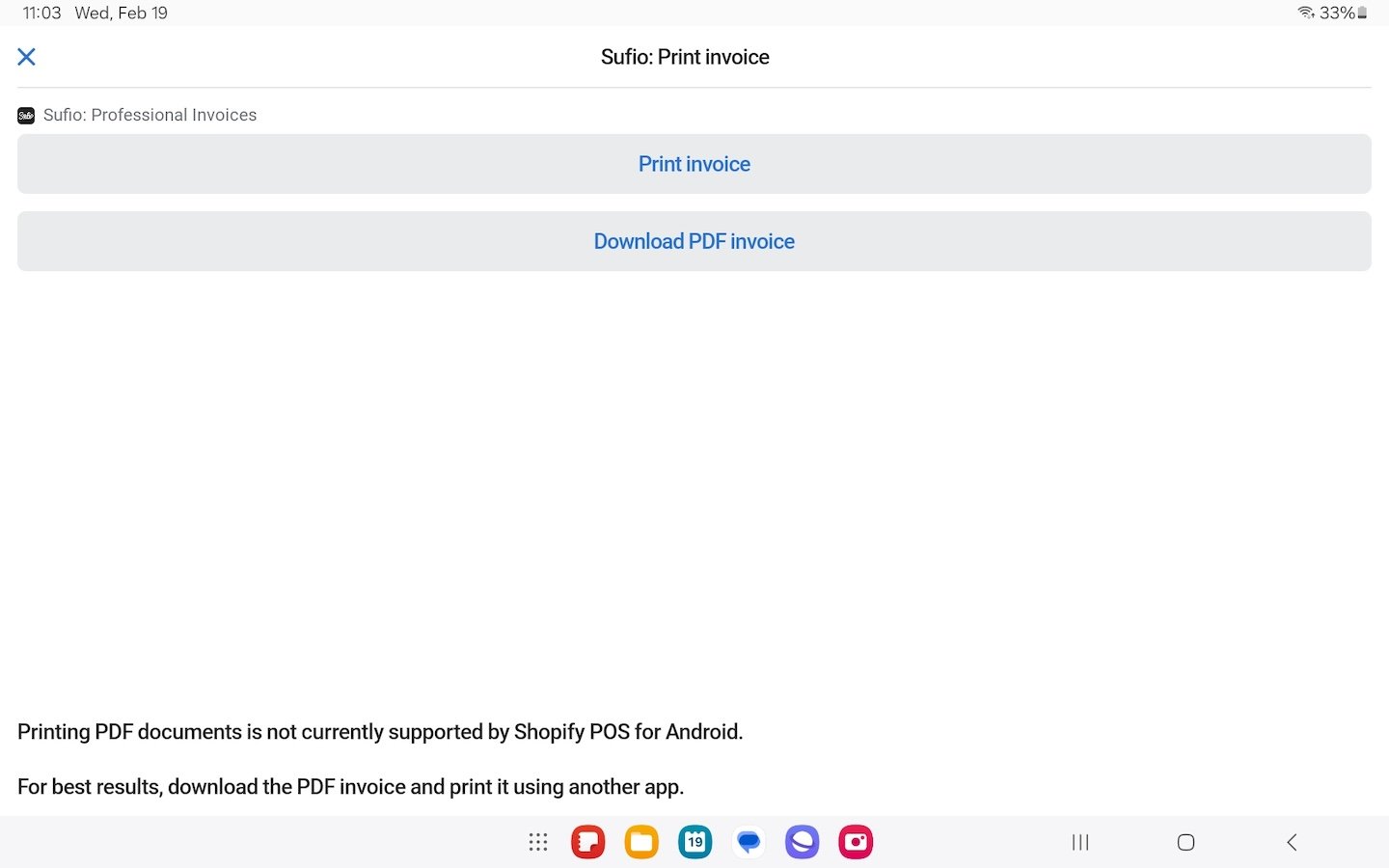 Print invoices created by Sufio from the Shopify POS app - Sufio for ... Print invoices created by Sufio from the Shopify POS app - Sufio for ...