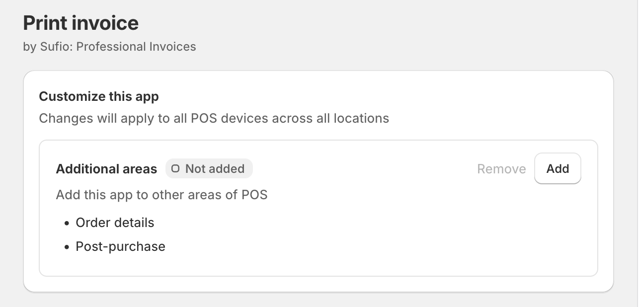Print invoices created by Sufio from the Shopify POS app - Sufio for ...