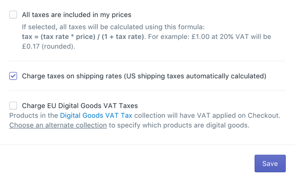 Charge taxes on shipping rates in Shopify - Sufio for Shopify