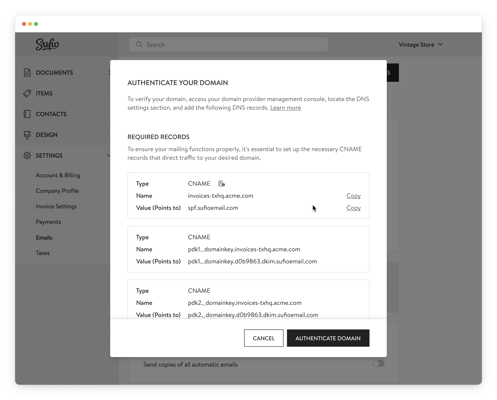 A streamlined way to authenticate email domains and comply with DMARC - Sufio
