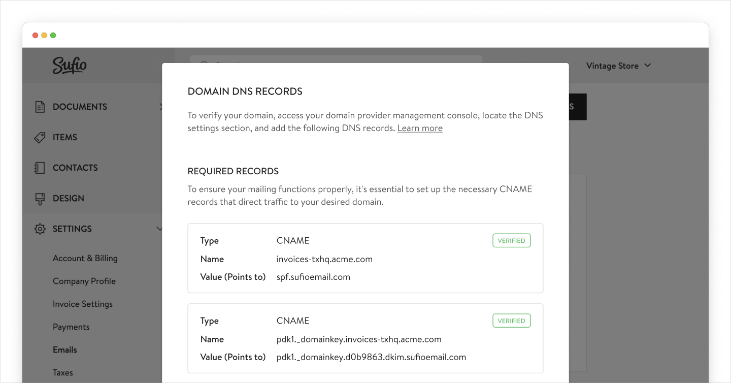A streamlined way to authenticate email domains and comply with DMARC - Sufio